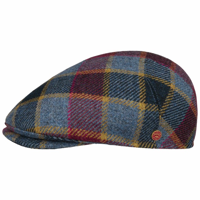 Sidney Big Colour Check Flat Cap by Mayser - 829,00 kr