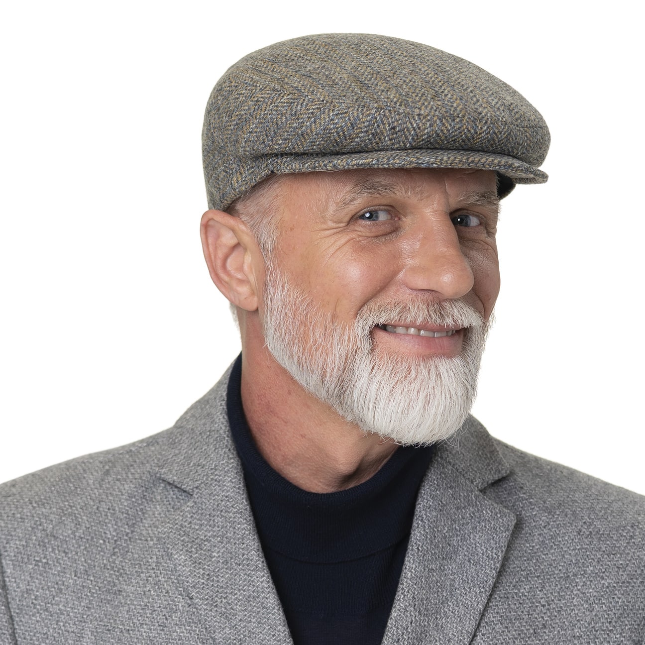 Lord Herringbone Stripe Flat Cap by Bailey 1922 - 529,00 kr